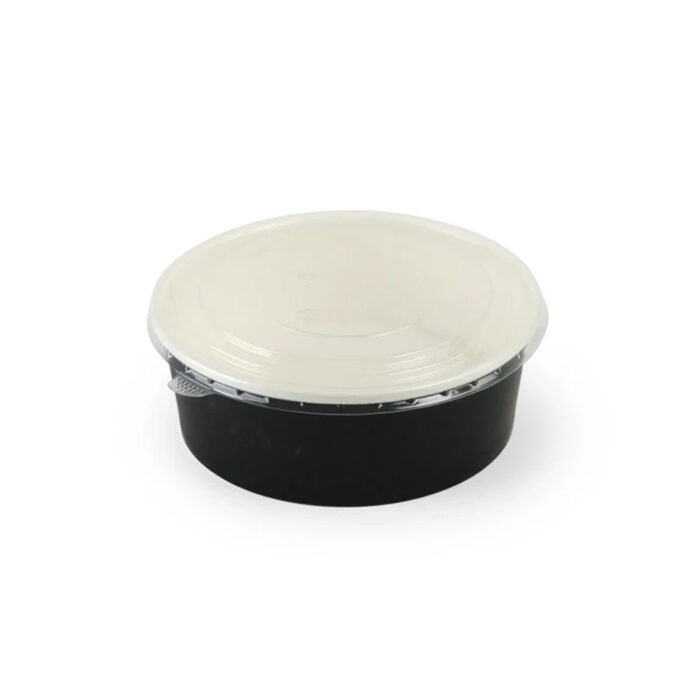 Black Paper Round Bowl + Lids – Galaxypack