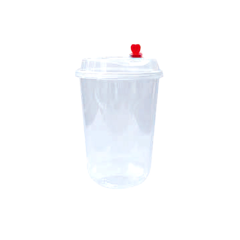 Clear PET U Shape Cup + Clear HD Lid with Red Heart – Galaxypack